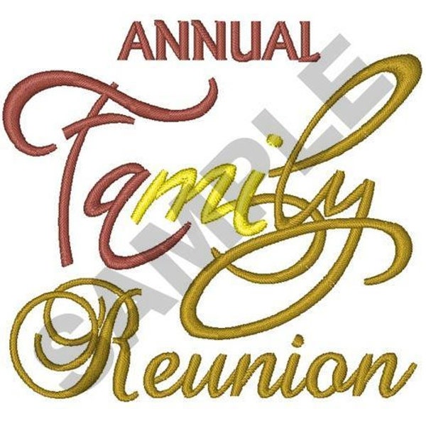 Family Reunion Embroidery Design - Etsy