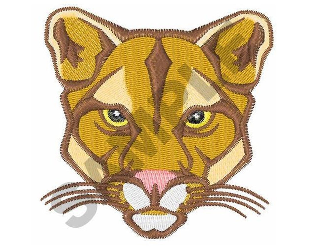 Cougar Mascot - Machine Embroidery Design - Etsy