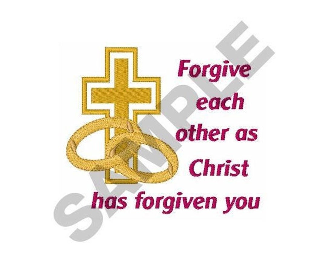 Forgive Each Other Machine Embroidery Design - Etsy