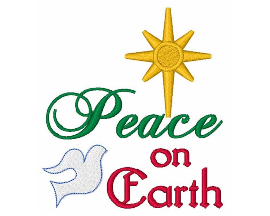 Peace on Earth Machine Embroidery Design - Etsy