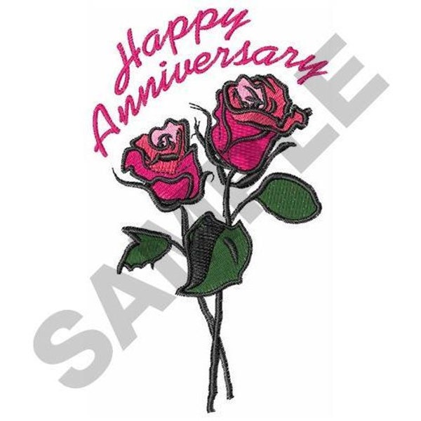 Happy Anniversary Embroidery Design - Etsy