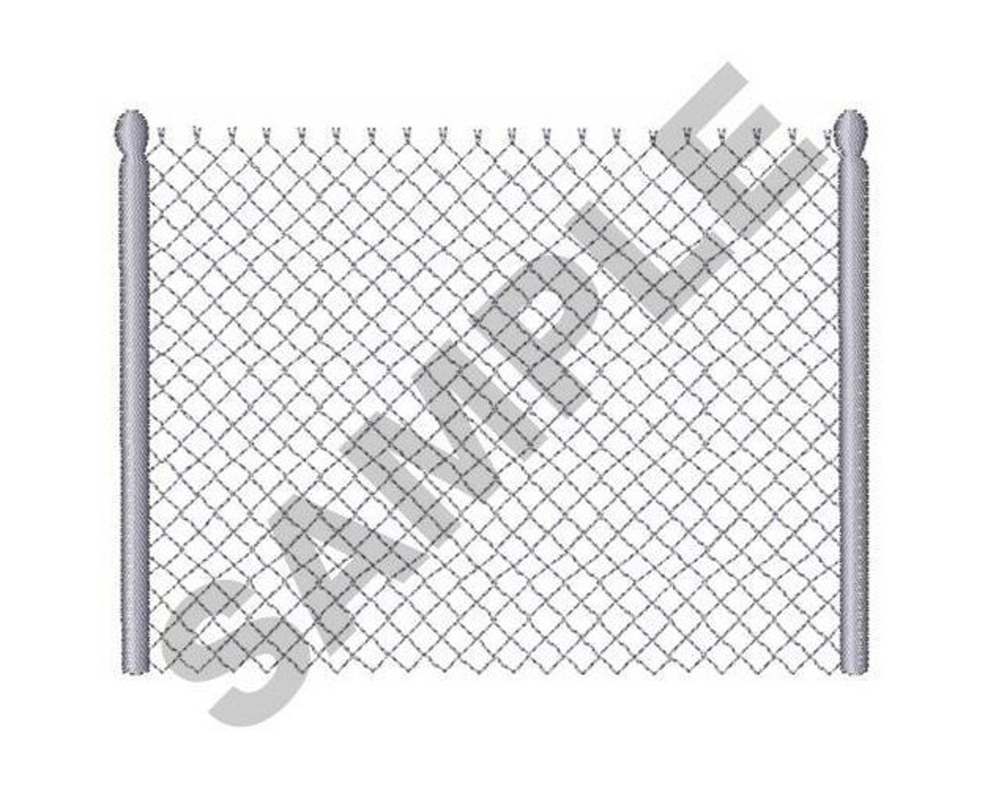 Chain Link Fence - Machine Embroidery Design - Etsy