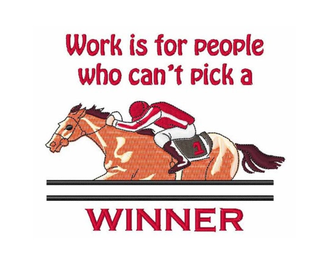 Pick A Winner Machine Embroidery Design - Etsy