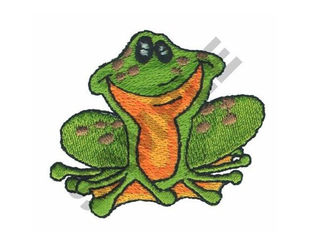 Frog Machine Embroidery Design - Etsy