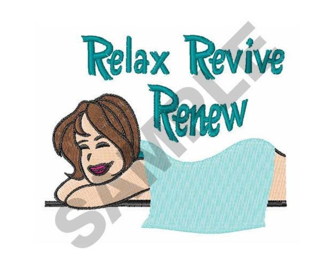 Relax Renew Revive Machine Embroidery Design - Etsy