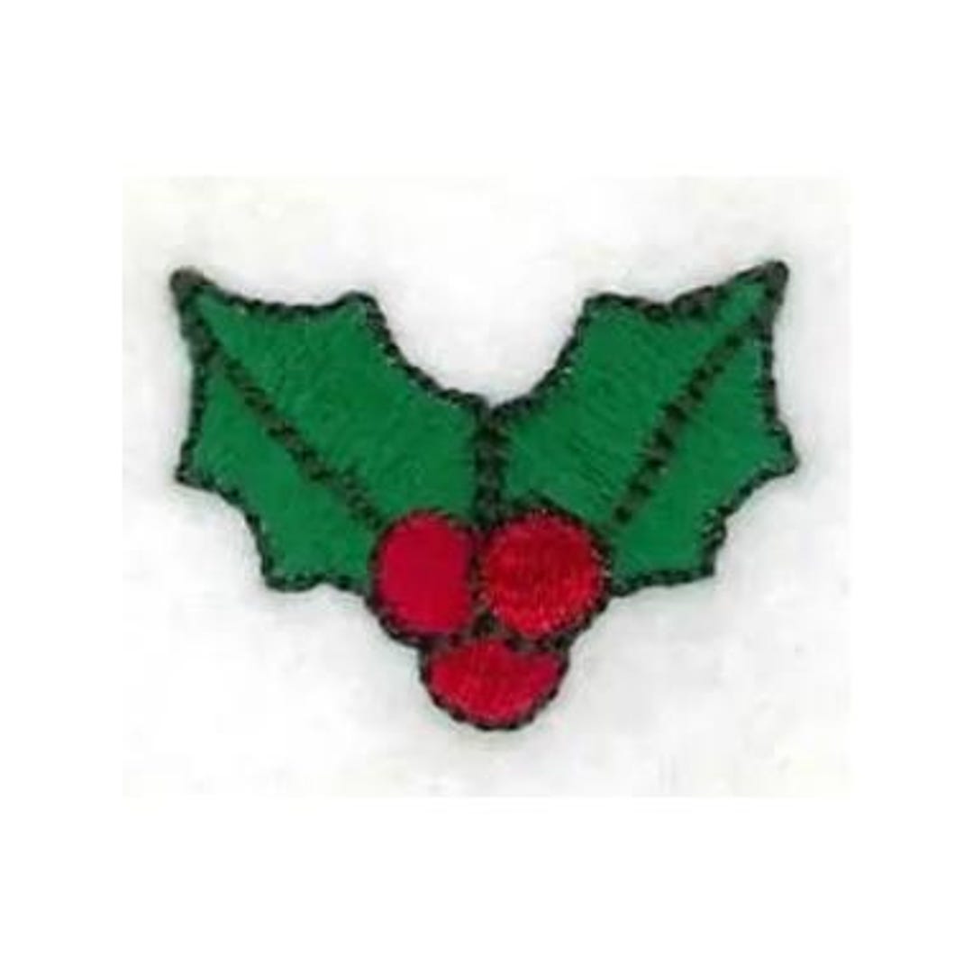 Christmas Holly With Berries - Machine Embroidery Design, Xmas ...