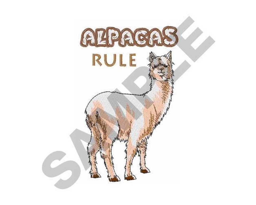 Alpacas Rule - Machine Embroidery Design - Etsy