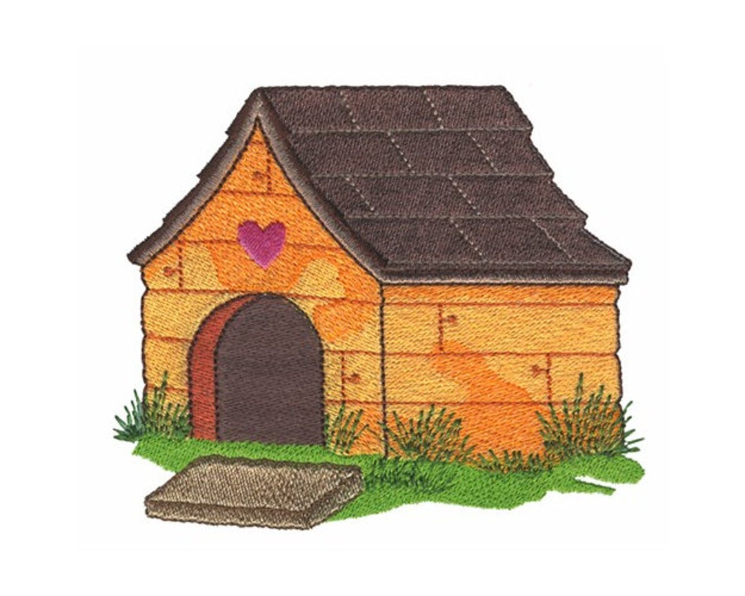 Dog House - Machine Embroidery Design - Etsy
