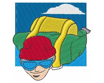 Skydiver Machine Embroidery Design, Embroidery Designs, Machine ...
