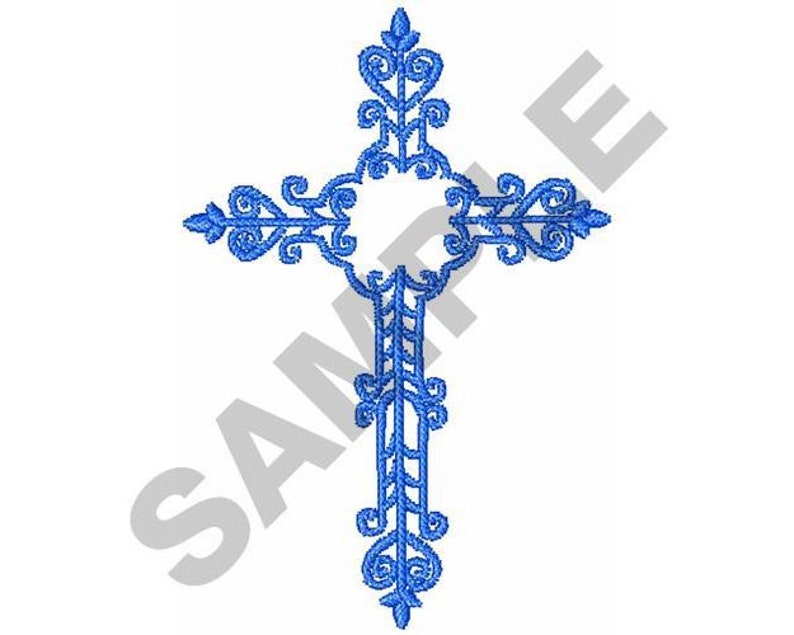 Filigree Cross Machine Embroidery Design - Etsy