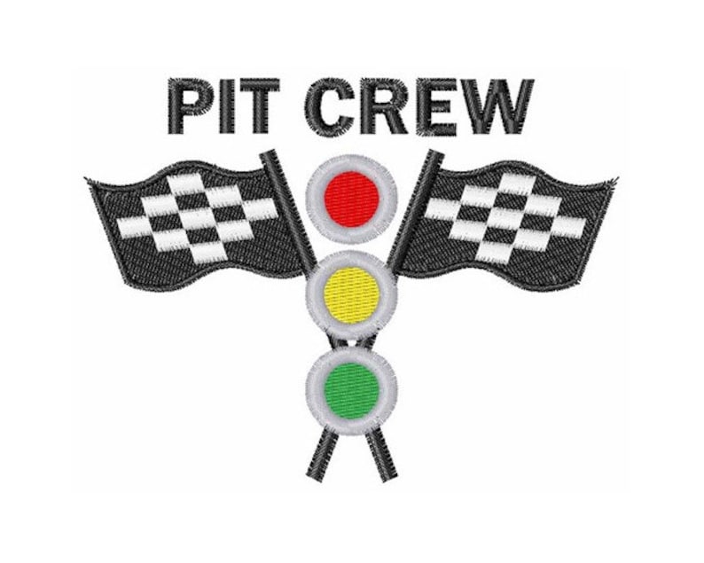 Car Racing Pit Crew Machine Embroidery Design - Etsy