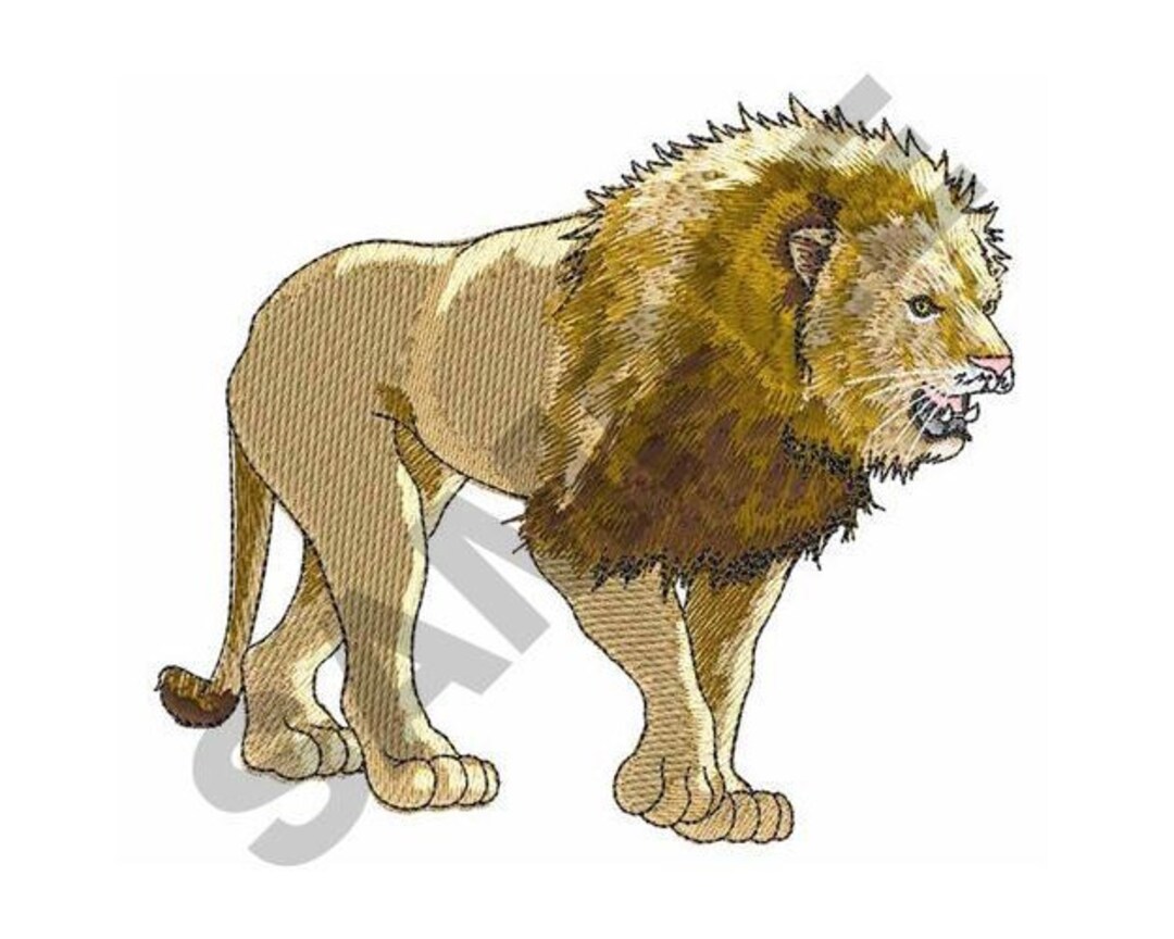 Male Lion Machine Embroidery Design - Etsy