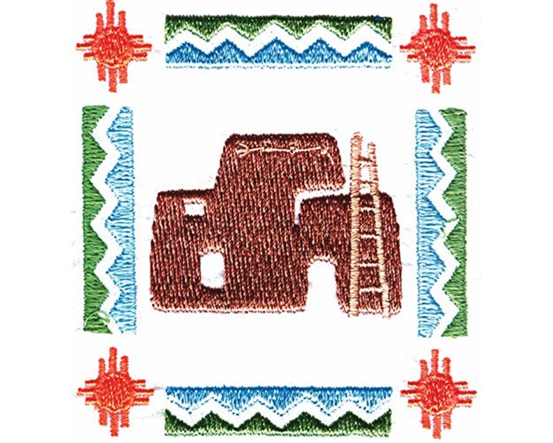 Pueblo Design Machine Embroidery Design - Etsy