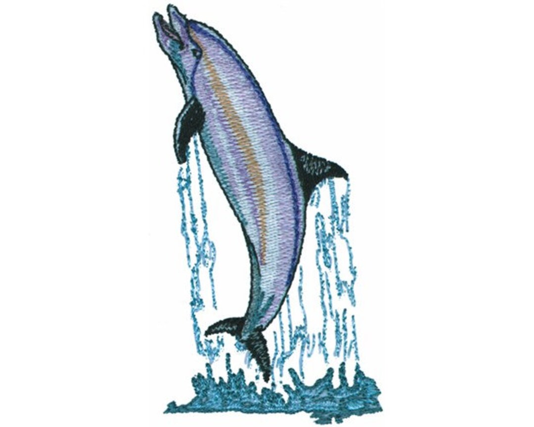 Bottlenose Dolphin Machine Embroidery Design - Etsy