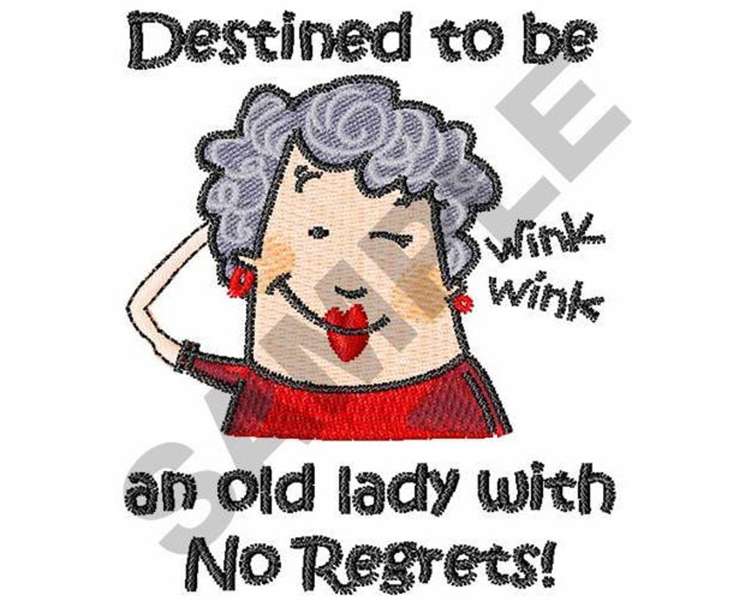 No Regrets Machine Embroidery Design - Etsy