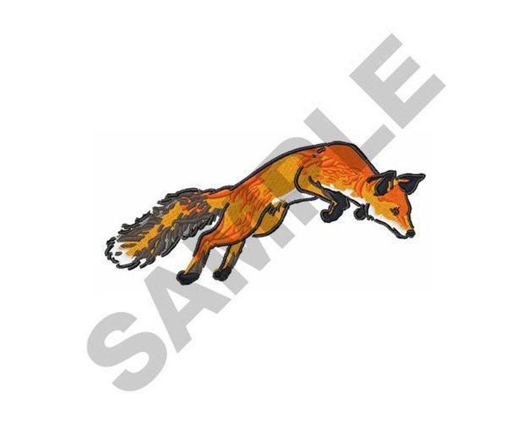 Fox Pounce - Machine Embroidery Design - Etsy