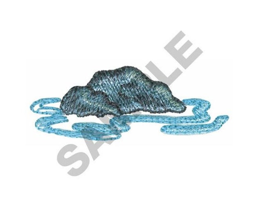 Rocks in the Water - Machine Embroidery Design - Etsy