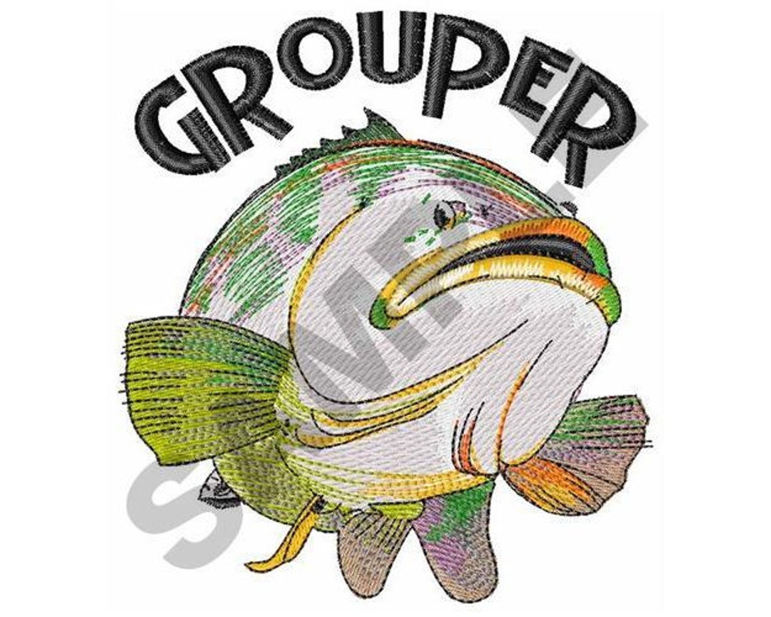 Grouper Fish Machine Embroidery Design - Etsy