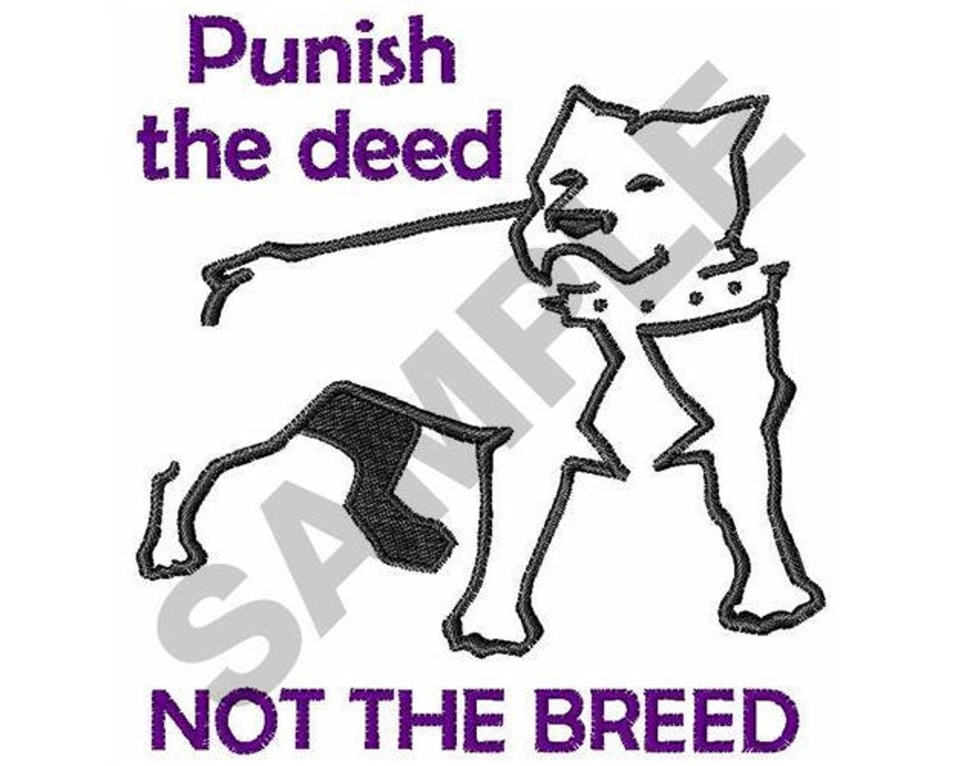 Punish Deed Not Breed Machine Embroidery Design - Etsy