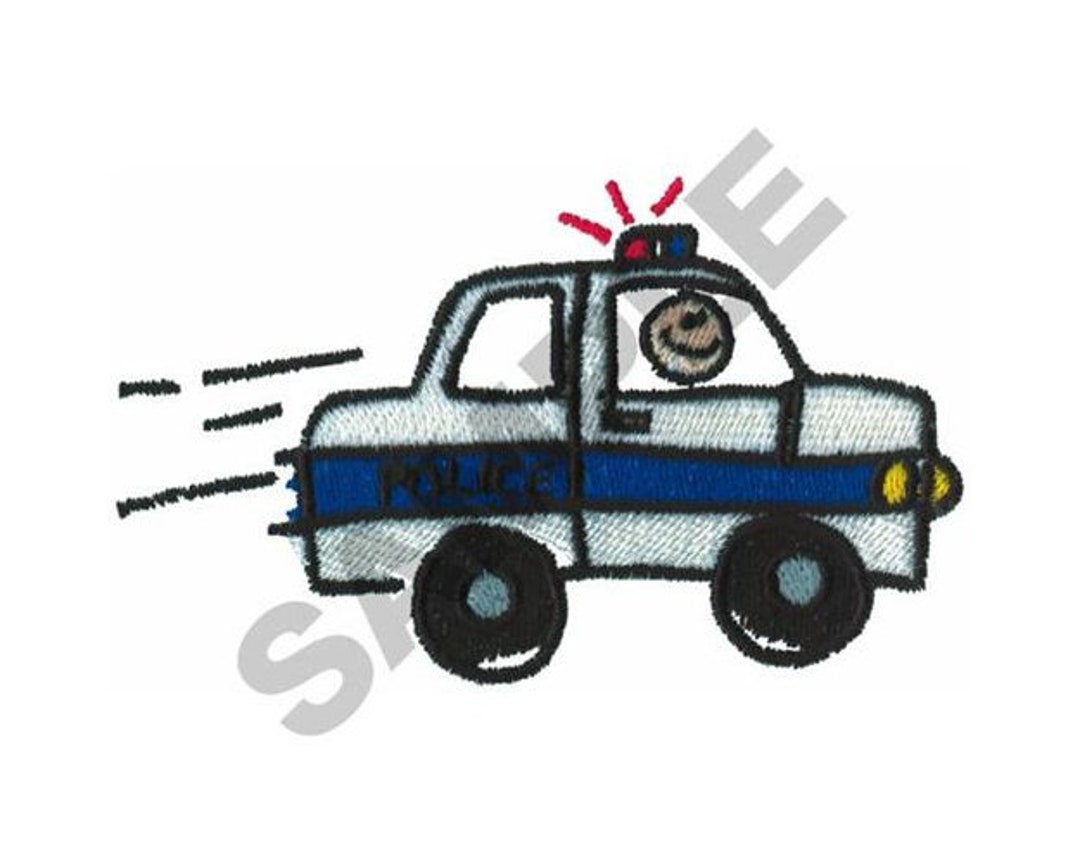 Police Car - Machine Embroidery Design - Etsy
