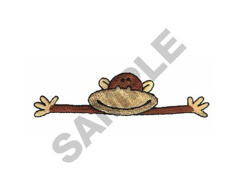 Monkey Machine Embroidery Design - Etsy