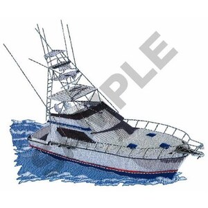 Fishing Boat Machine Embroidery Design - Etsy