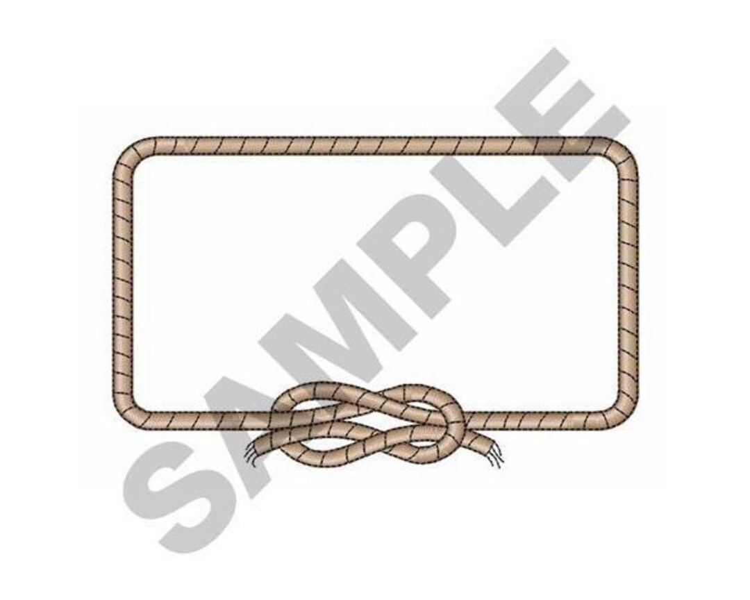 Rope Border Frame - Machine Embroidery Design - Etsy