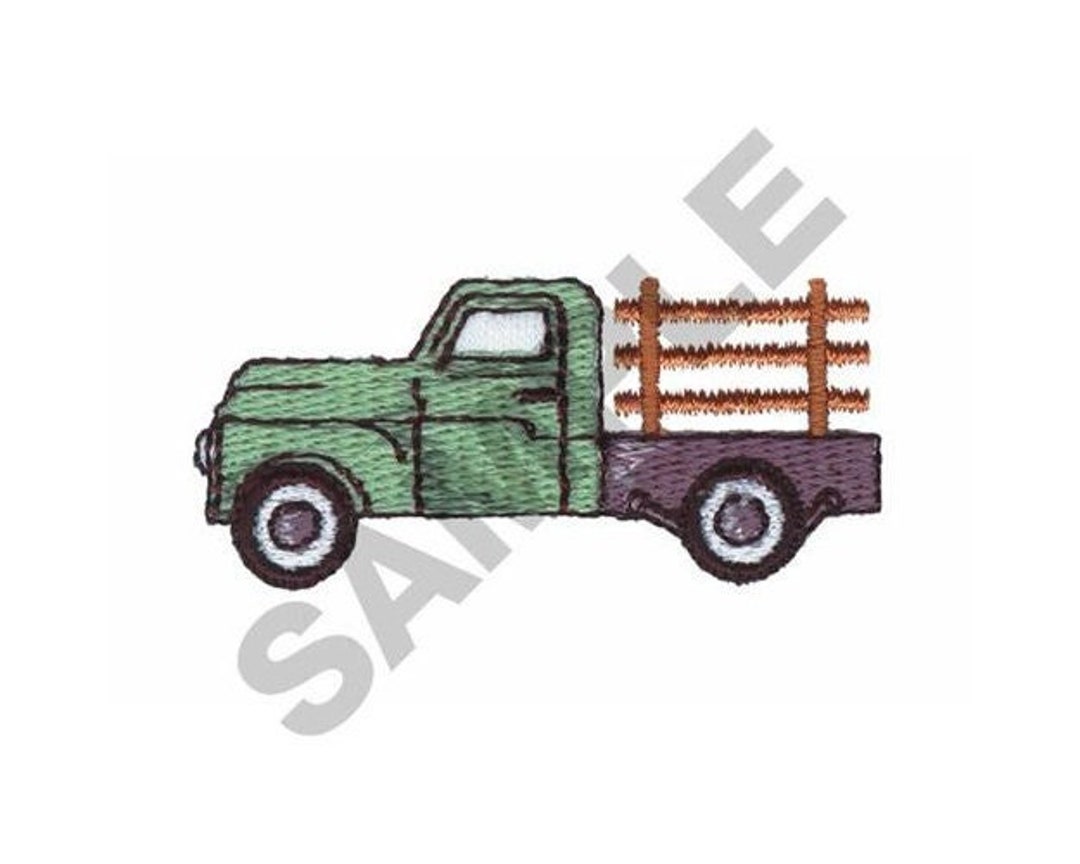 Vintage Truck Machine Embroidery Design - Etsy