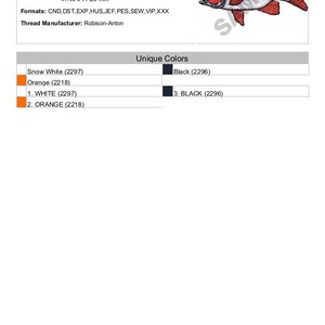 RED SNAPPER - Machine Embroidery Design - Etsy