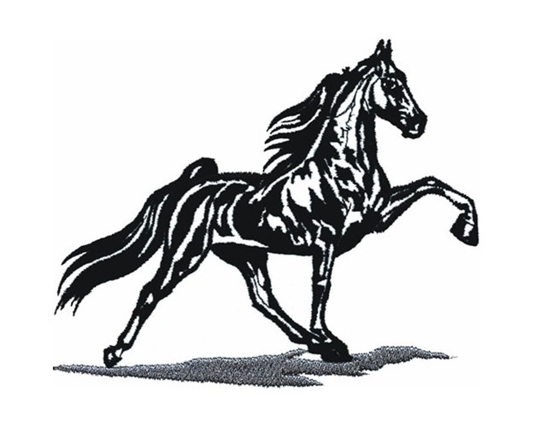 Horse and Shadow Machine Embroidery Design - Etsy