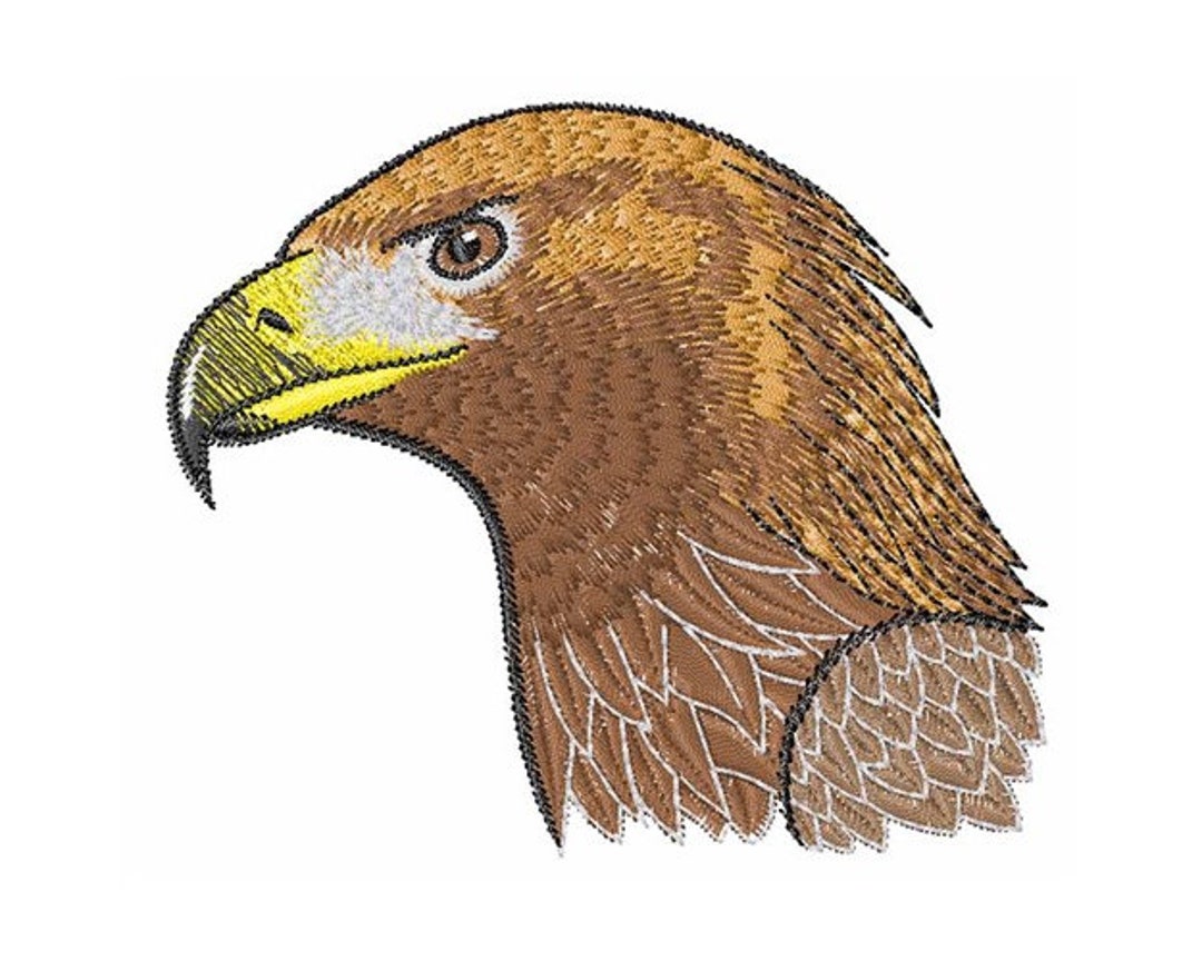 Golden Eagle Head - Machine Embroidery Design - Etsy
