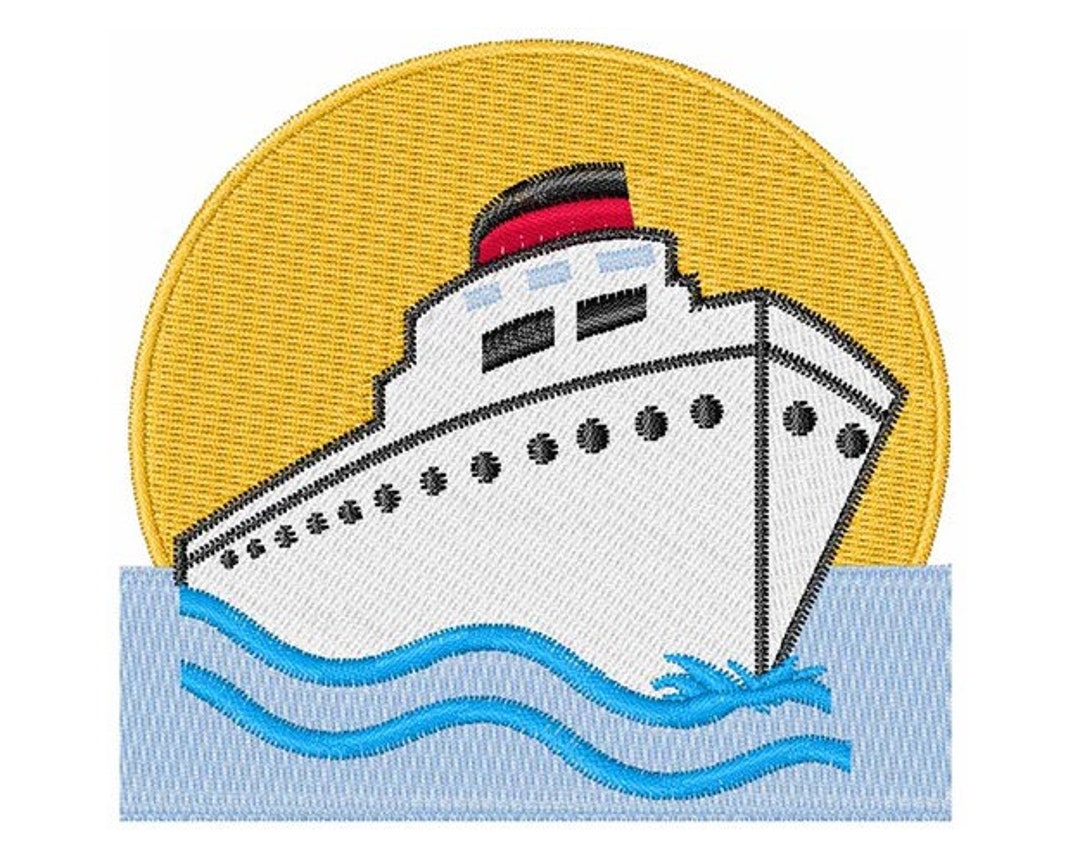 Cruise Ship Machine Embroidery Design - Etsy