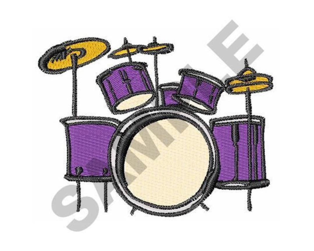Drum Set - Machine Embroidery Design - Etsy