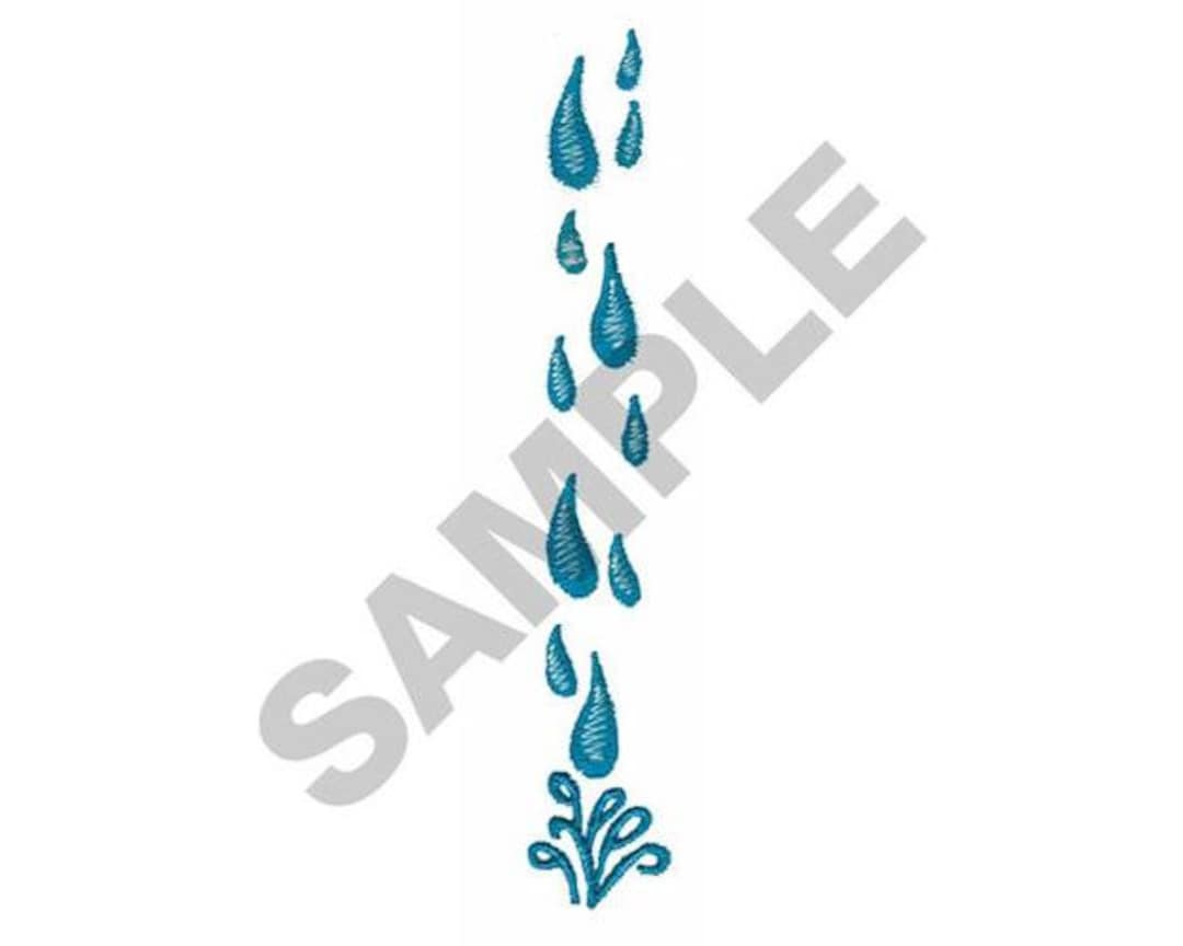 Raindrops Border Machine Embroidery Design - Etsy