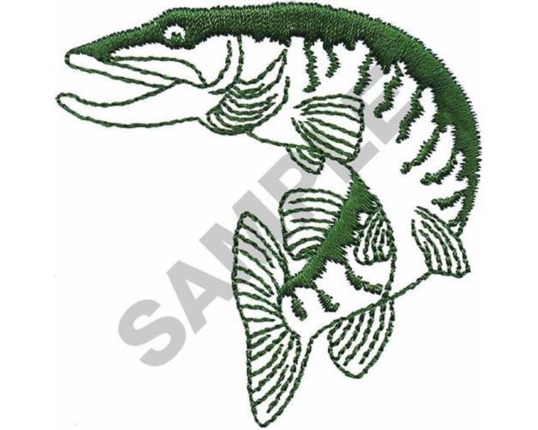 Northern Pike - Machine Embroidery Design - Etsy