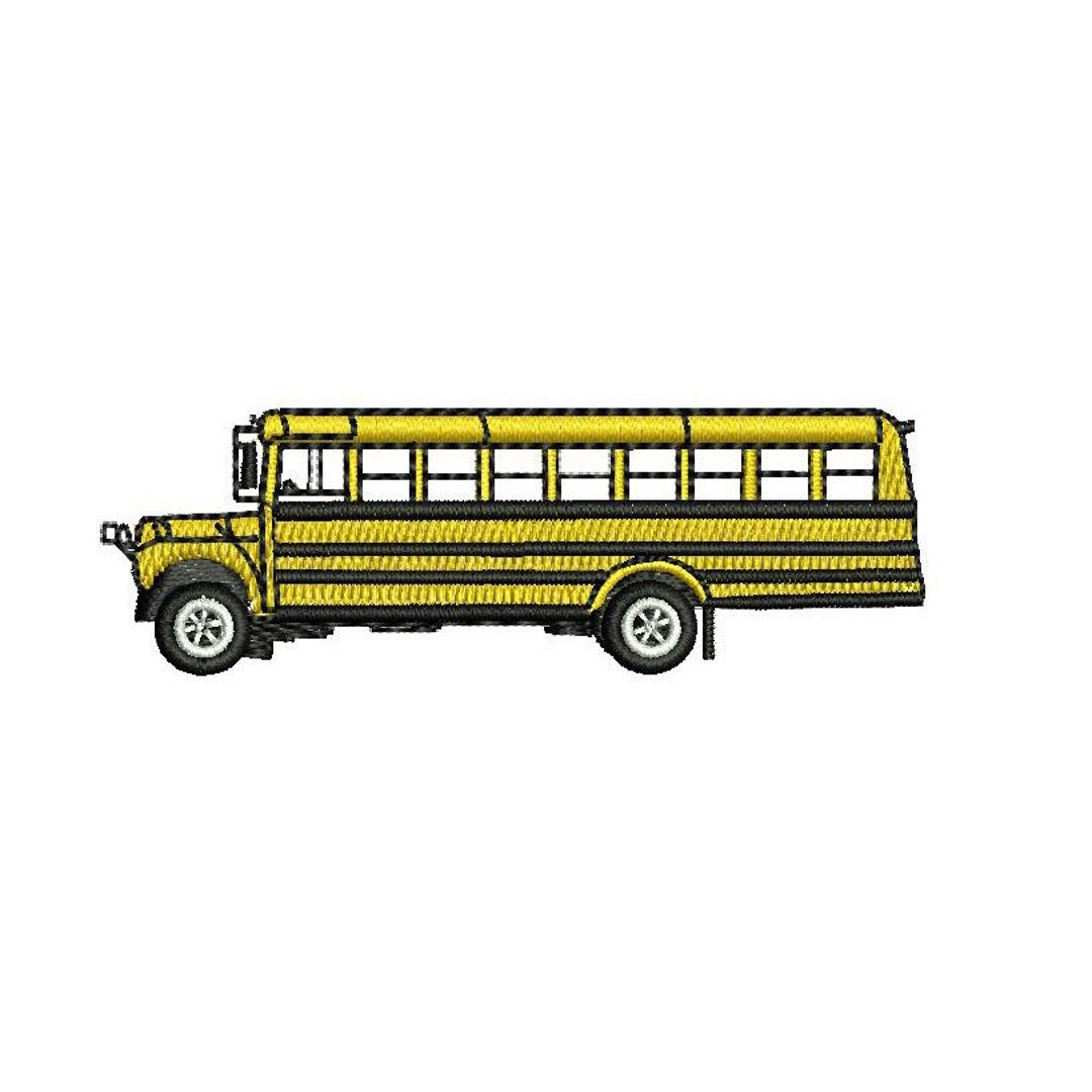 Yellow School Bus - Machine Embroidery Design - Etsy