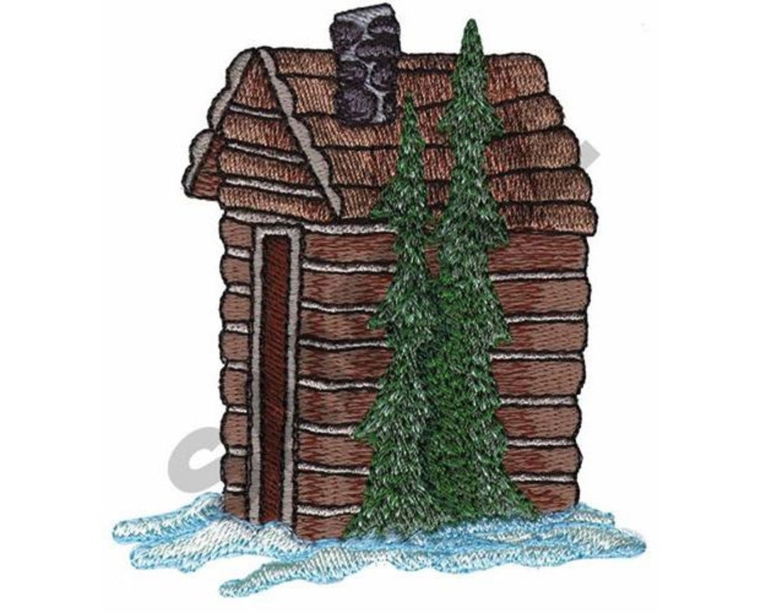 Cabin or Outhouse Machine Embroidery Design - Etsy