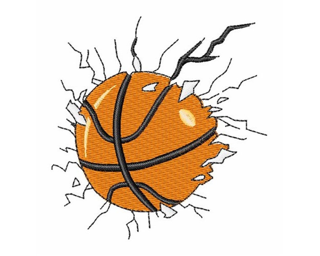 Busting Basketball - Machine Embroidery Design - Etsy