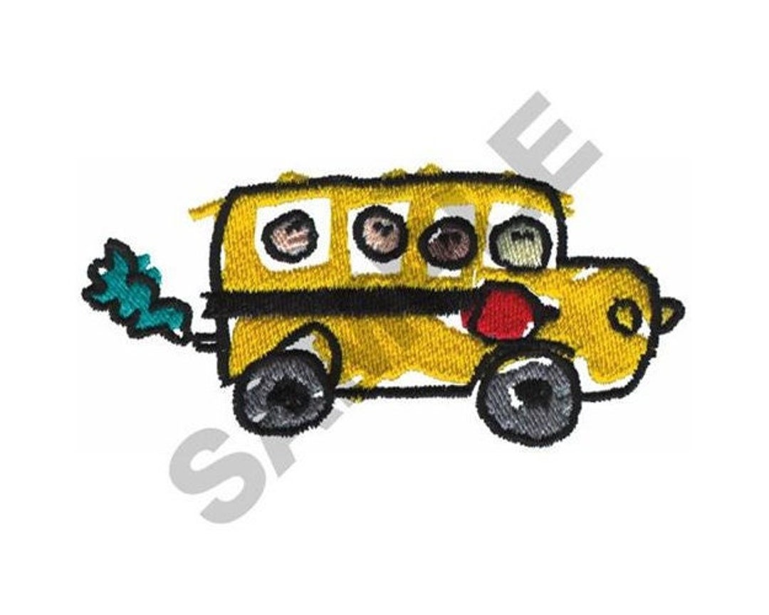School Bus - Machine Embroidery Design - Etsy