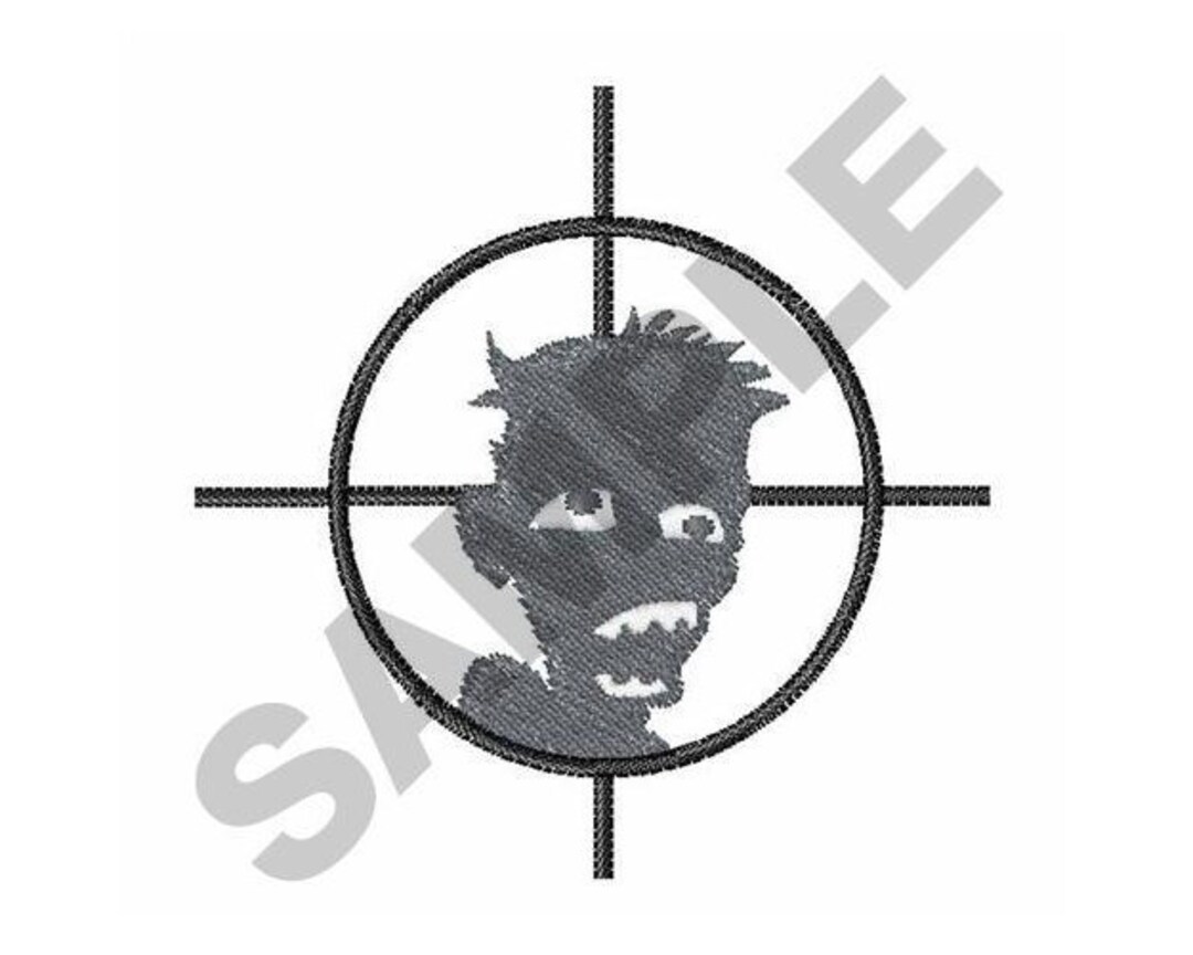 Zombie in Crosshairs - Machine Embroidery Design - Etsy