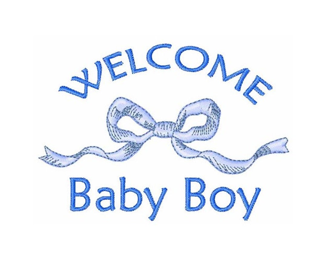 Welcome Baby Boy Machine Embroidery Design - Etsy