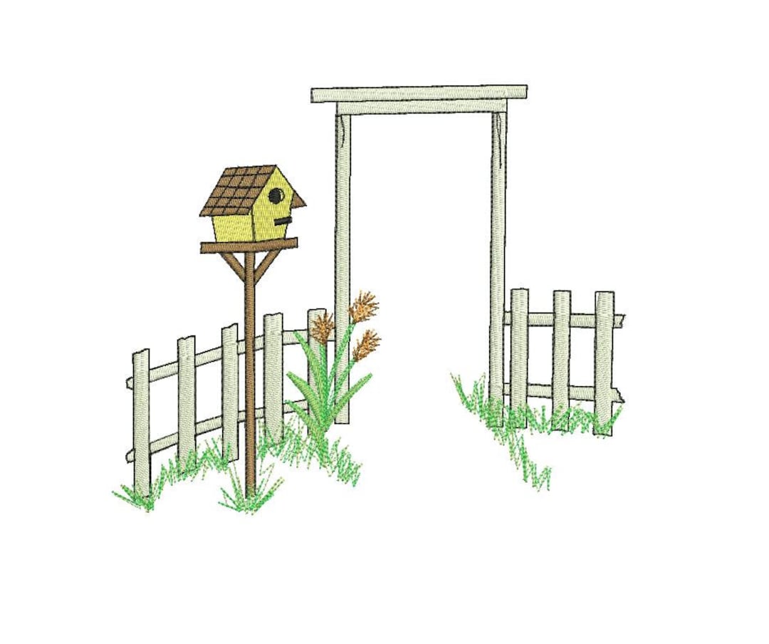 Large Garden Gate - Machine Embroidery Design - Etsy