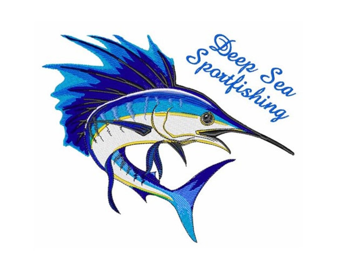 Deep Sea Fishing Machine Embroidery Design - Etsy