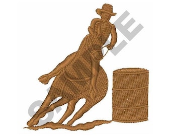 Barrel Racer Machine Embroidery Design - Etsy