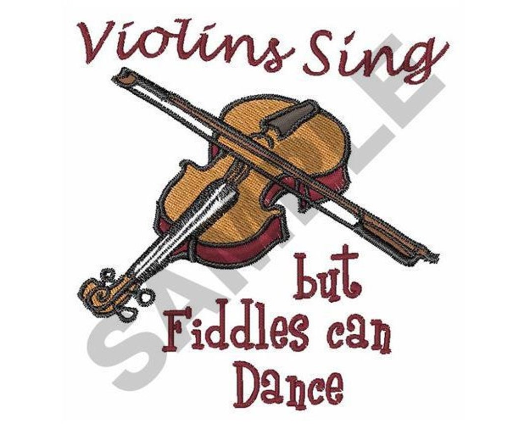 Violins Sing Fiddles Dance Machine Embroidery Design - Etsy