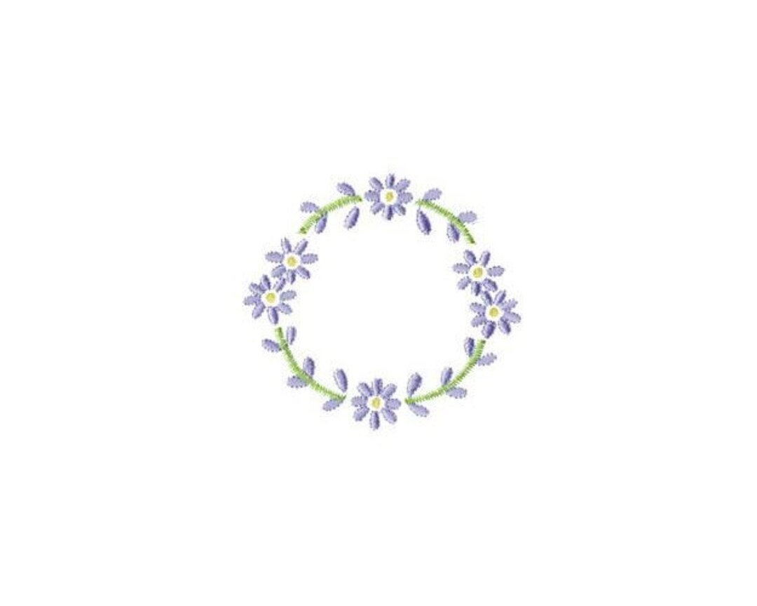 Floral Emblem Machine Embroidery Design - Etsy