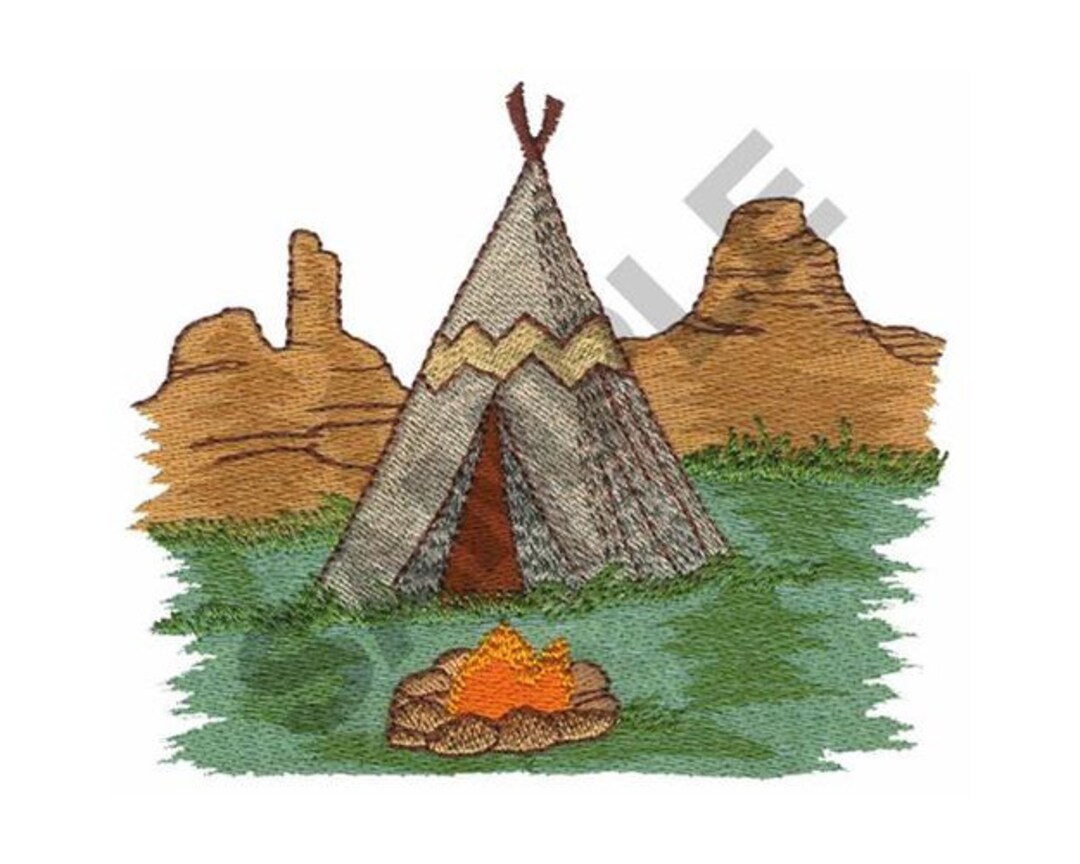 Teepee Machine Embroidery Design - Etsy