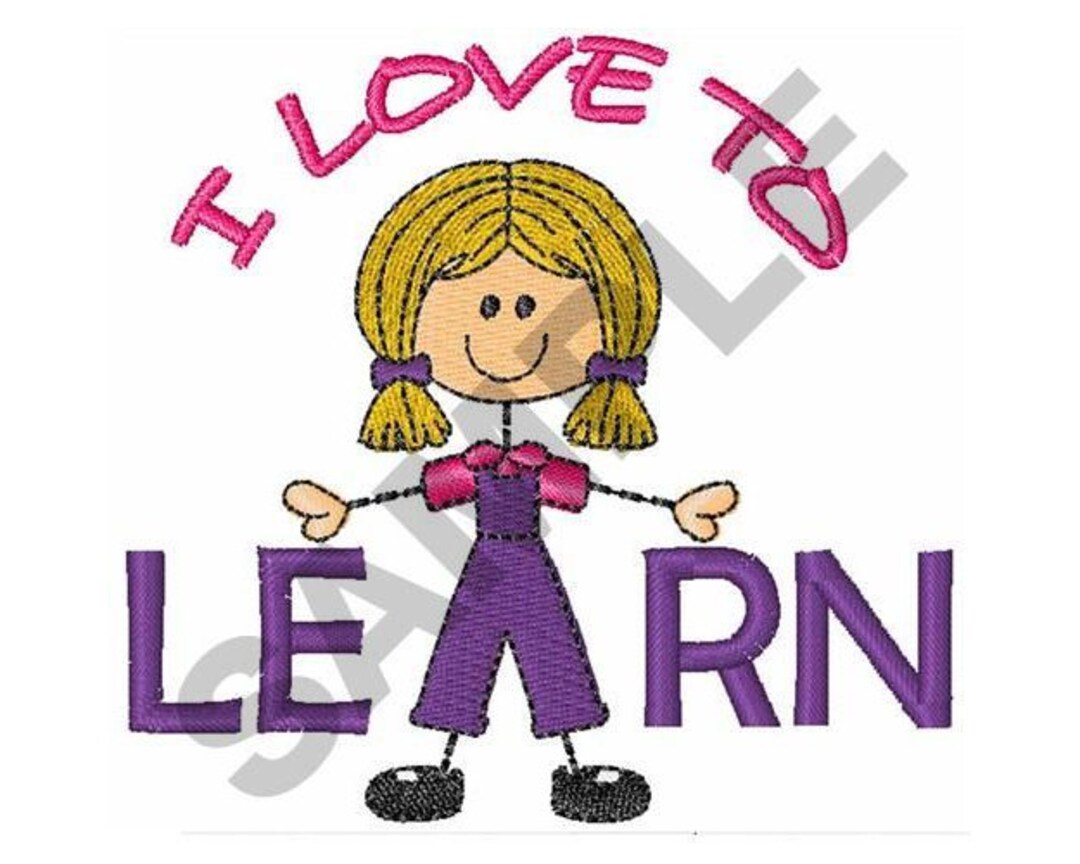 I Love to Learn Machine Embroidery Design - Etsy