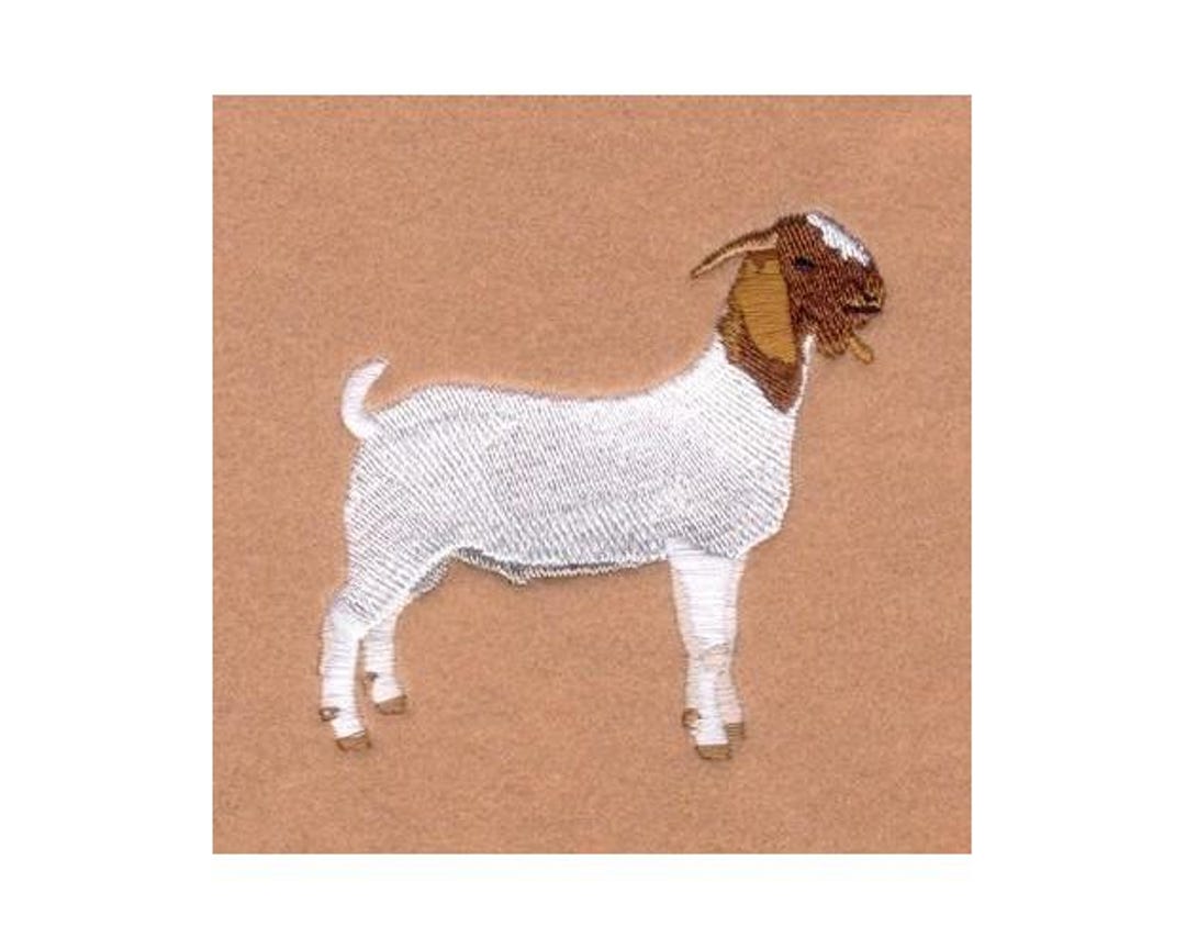 Boer Goat - Machine Embroidery Design, Boerbok Goat Embroidery Pattern ...