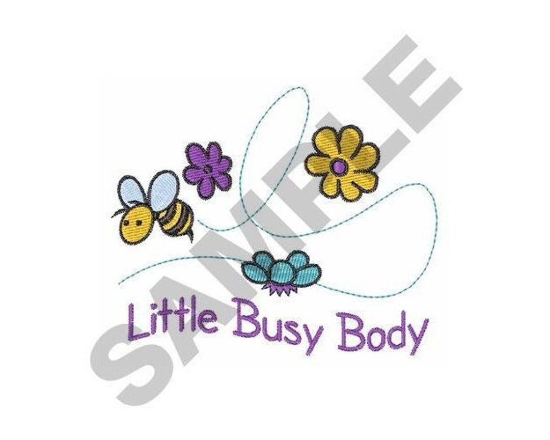 Busy Body - Machine Embroidery Design - Etsy